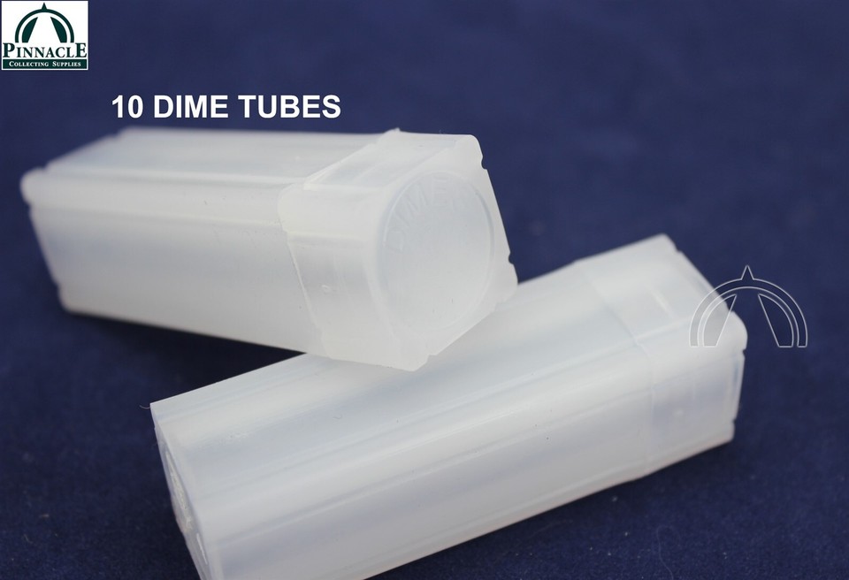 10 Square Dime Tubes / Archival Quality / Plastic Coin Tubes Made by ...
