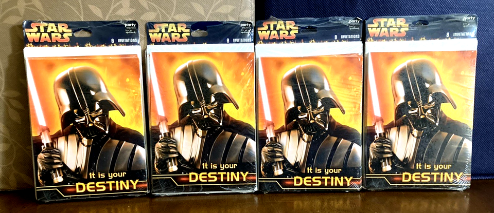 Vintage Hallmark Star Wars Party Express Invitations 4 PACKS NEW SEALED ...