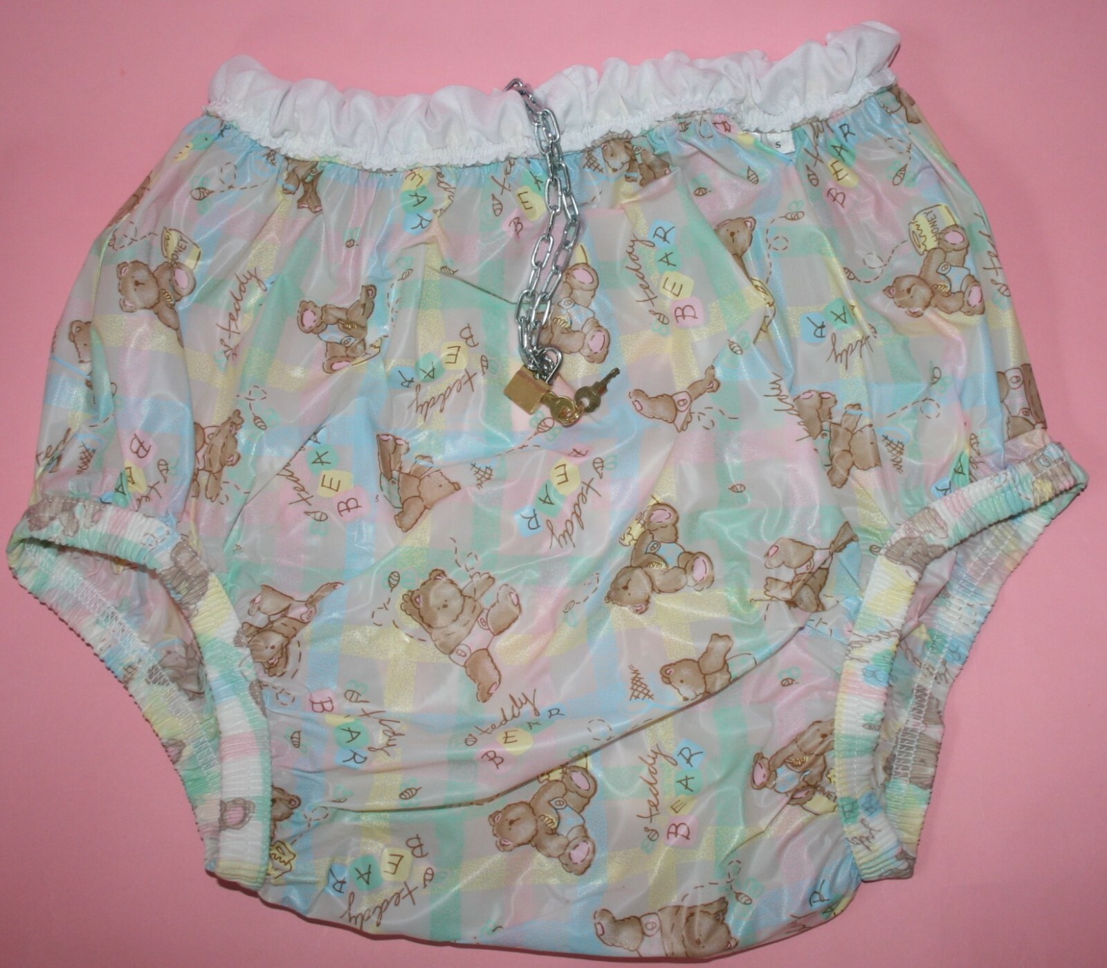 PVC Lockable Diaper Pants Rubber Pants Adult Baby Size S-2XL Honey Bear ...