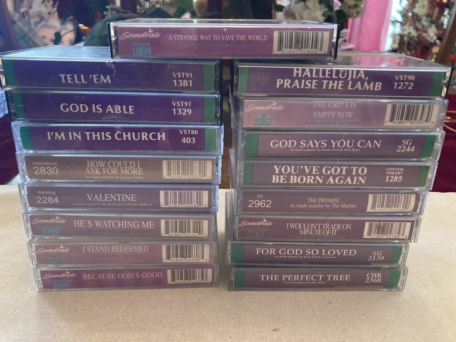 Lot of 17 Soundtraks by Christian World Inc Accompaniment Cassettes not ...