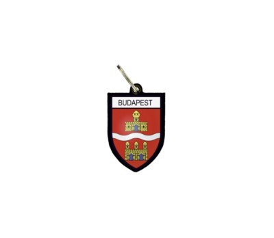 keychain key chain ring flag national souvenir shield budapest hungary ...