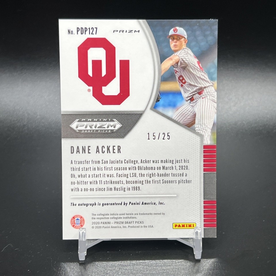 2020 Panini Prizm Draft Picks Tiger Stripe Prizm Auto #PDP127 Dane ...