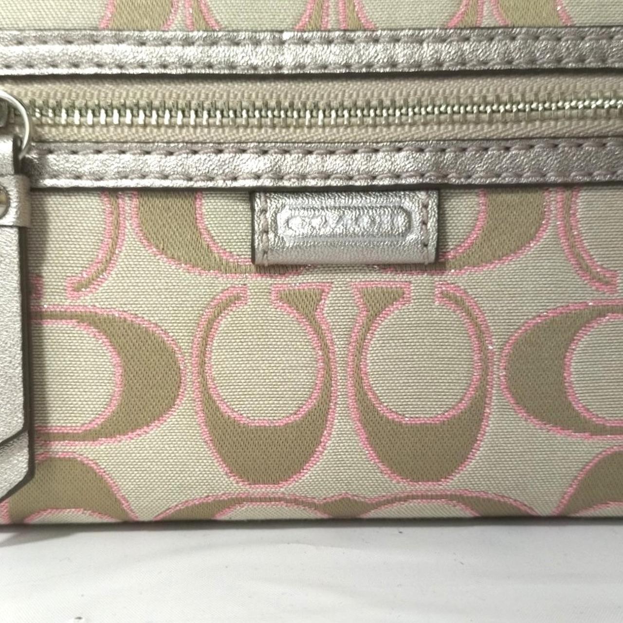 Coach F49469 Metallic Signature Round Zipper Long Wal… - Gem