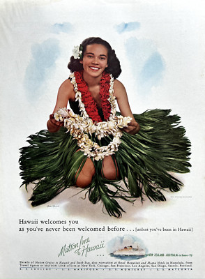Matson Line Ad 1938, Cruises To Hawaii | eBay