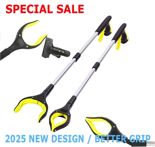 Pick Up Tool Reacher Grabber Reaching Stick Trash Picker Gripper | eBay