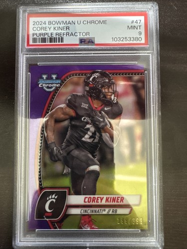 COREY KINER 2024 BOWMAN U CHROME PURPLE REFRACTOR /399 San Francisco ...