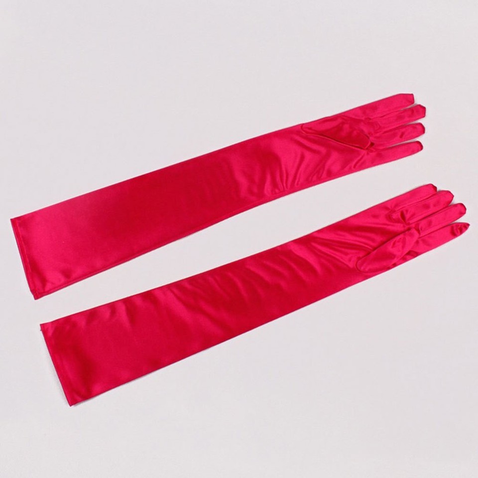 1 Pair Satin Opera Gloves Long Evening Dress Elbow Gloves for Fancy ...
