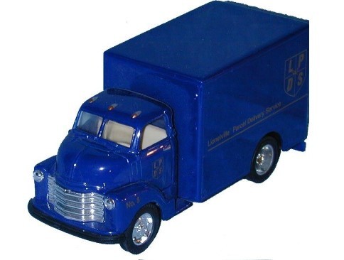 Ertl H414 1:48 Die Cast Blue Lionelville Parcel Delivery Service Van | eBay