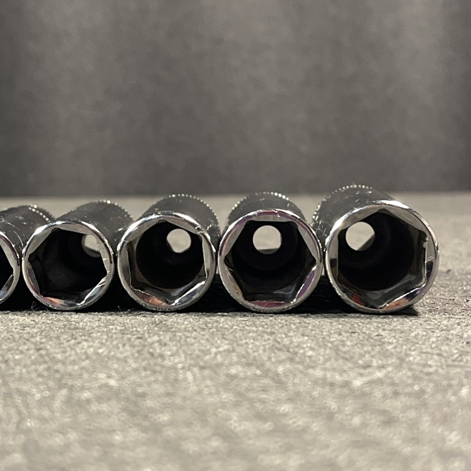 Snap-on Tools 1/4" Flank Drive METRIC DEEP 6 point 4-15mm Sockets 14 ...