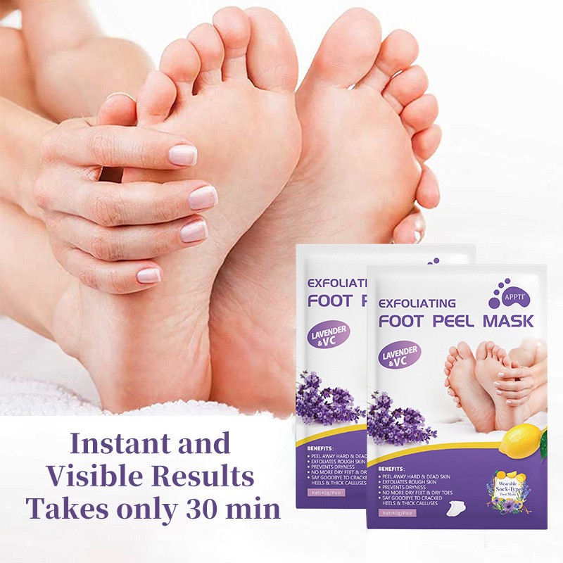 5Pairs Exfoliating Peel Foot Care Sock Mask Baby Soft Skin Feet Removes ...