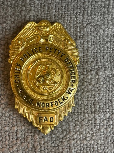 Chief Police Petty Officer Badge NAS Norfolk, VA FAD *older* | eBay