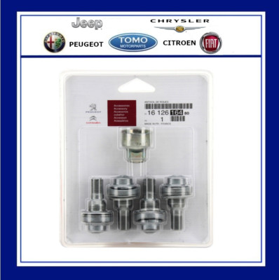New Genuine Peugeot Alloy Wheel Locking Wheel Nut Bolt Set With Key ...
