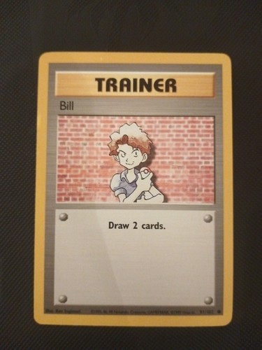 Bill Trainer 91/102 Non Holo Pokemon Card Base Set | eBay Australia