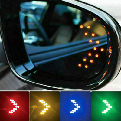 2pcs Car Side Rear View Mirror 14SMD LED Lamps Turn Signal Lights ...