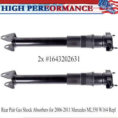 Rear Pair Gas Shock Absorbers for 2006-2011 Mercedes ML350 W164 Repl ...