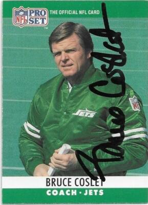 BRUCE COSLET Autographed Signed 1990 Pro Set Football card #242 New ...