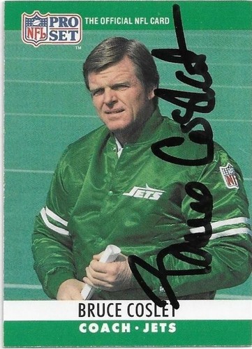 BRUCE COSLET Autographed Signed 1990 Pro Set Football card #242 New ...