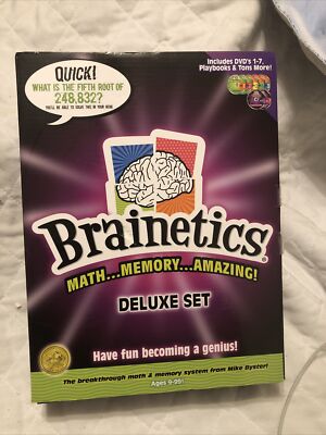 Brainetics Deluxe Complete Math Memory System Mike Byster 7 DVD Set New ...