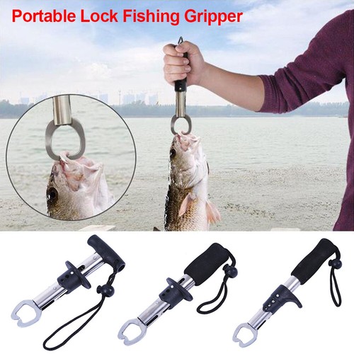 1PC Fishing Gripper Fish Grip Lip Clamp Grabber Folding Pliers Fishing ...