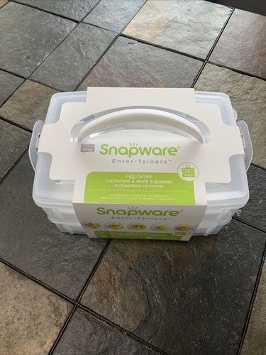 Snapware 2-Layer Snap 'N Stack Food Storage with Egg Holder Trays BRAND ...