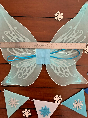 Snow Fairy Costume Set w/Wings, Wand, Tiara, Party Decor, Halloween | eBay