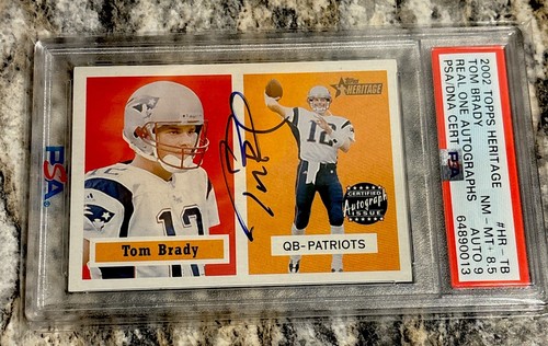 Tom Brady 2002 Topps Heritage Real One Autographs #HR-TB AUTO PSA 8.5 9 ...