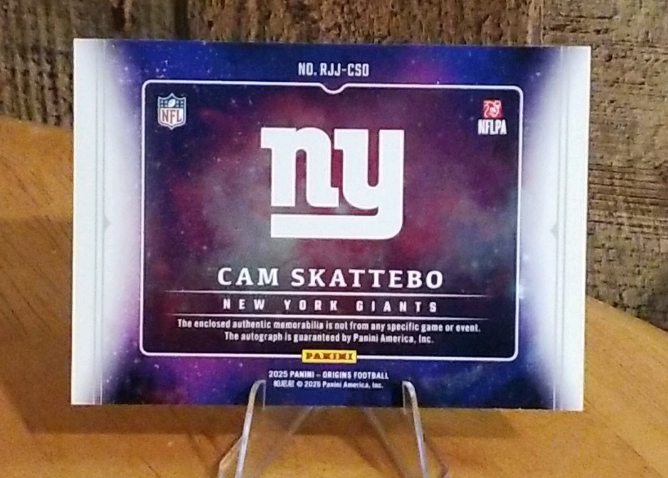 2025 Panini Origins Cam Skattebo Rookie Patch Auto #RJJ-CSO New York Giants (RC) | eBay