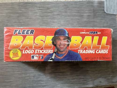 Fleer 1989 Baseball Trading Cards Box, Logo Stickers, 660 Cards, MLB ...