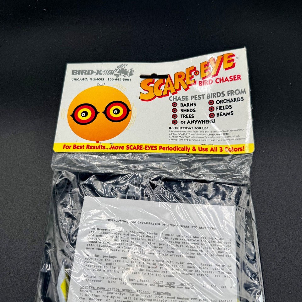 Bird-X Scare-Eye Bird Chaser Black Predator Eye Balloon Repellent ...