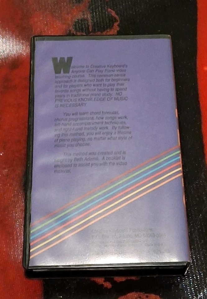 VHS - Anyone Can Play Piano - Instructional Creative Keyboard Lesson ...
