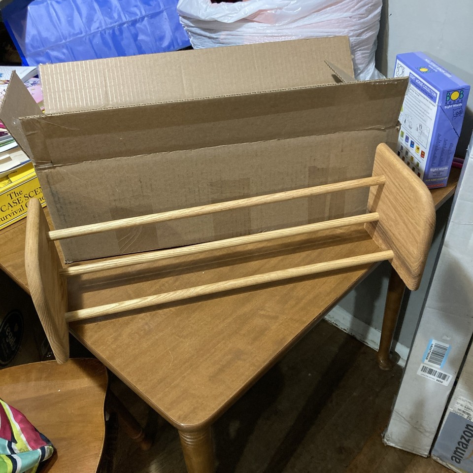 Napa Valley Box Co. Wood CD DVD VHS Book Storage Holder Rack Adjustable ...