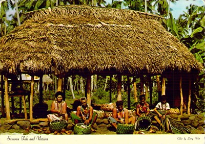 Samoan Fale and Natives Basket Weaving And Copra Cutting, 1975 VTG ...