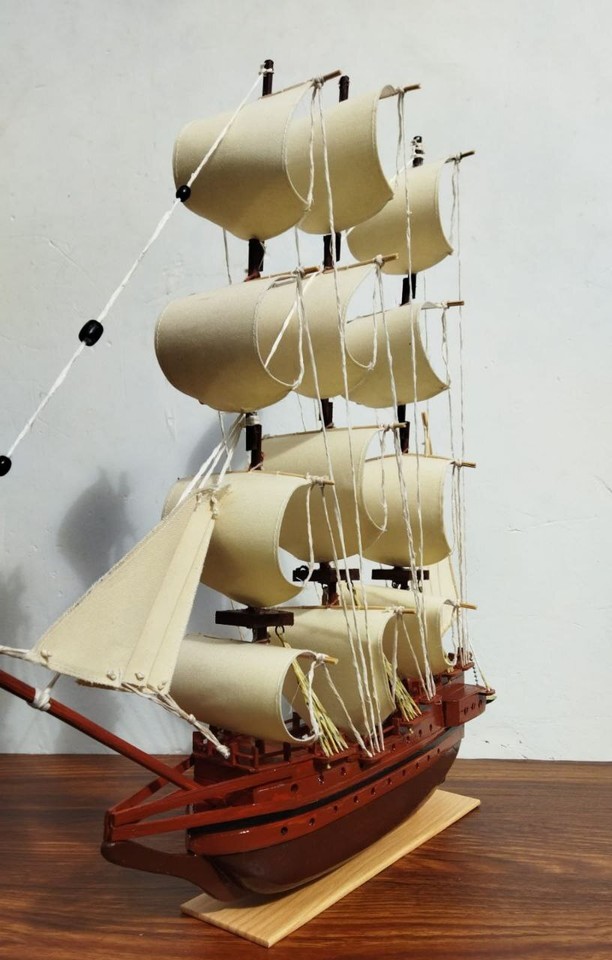 Wooden Boat Ship Diy Kit Model Toy Navy Gift Hot Sailing Assembly free ...