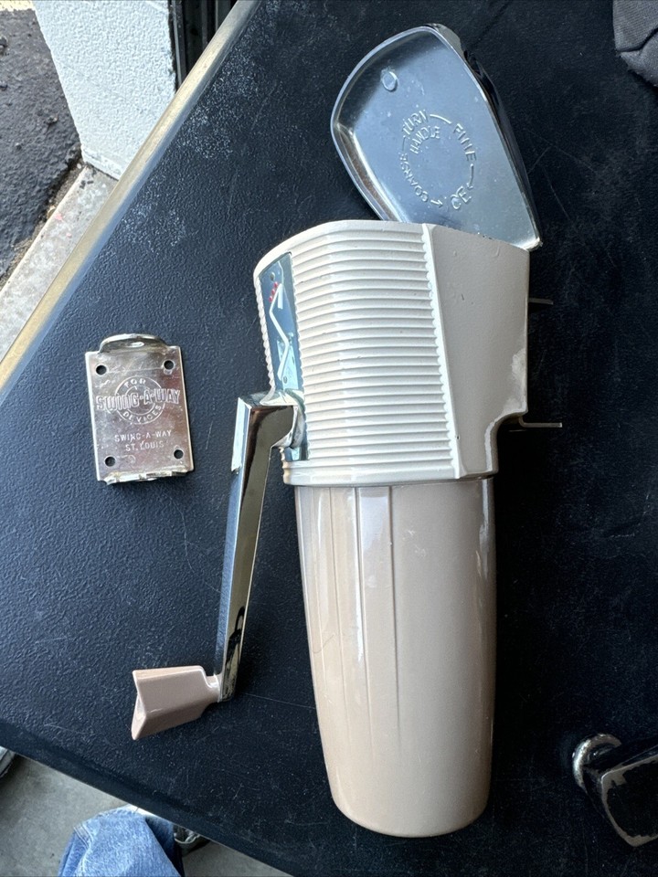 Vintage Swing-A-Way Ice Crusher Wall Mount w/ Hand Crank | eBay