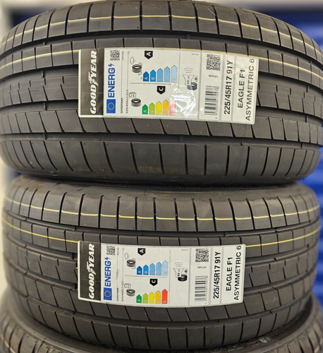 2X NEW GOODYEAR F1 ASYMMETRIC 6 225/45/17 225 45 ZR17 91Y UHP TYRES ...