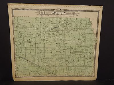 Indiana Boone County Map Jackson Township 1904 !J15#18 | eBay