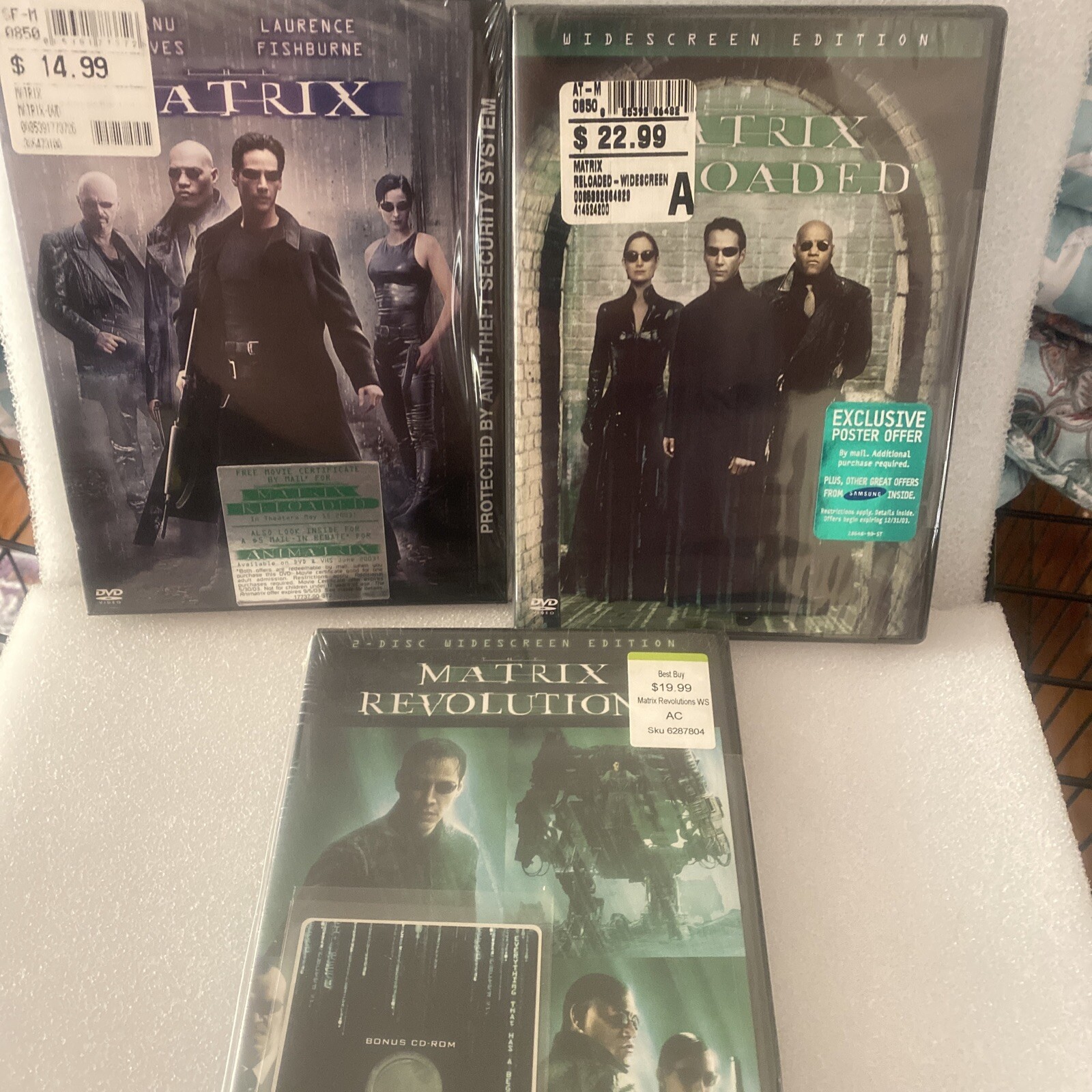 The Matrix DVD Lot NEW SEALED The Matrix, Matrix Reloaded, Matrix ...