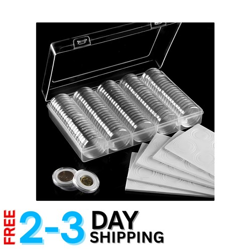Durable 30mm Coin Capsules Set with Protective Foam - Collectors ...