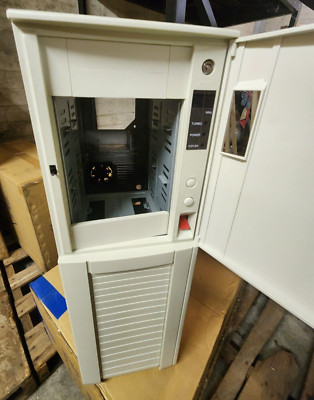 Vintage Retro PC Case Beige Computer Case AT Retro Tower White Wheels ...