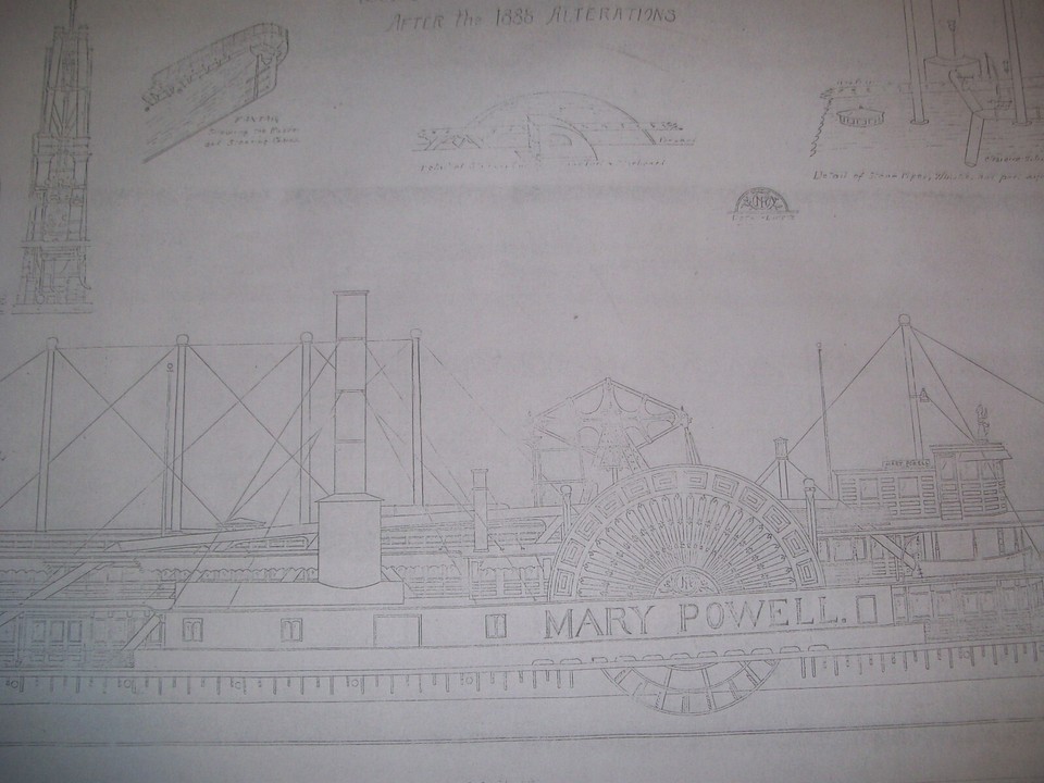 MARY POWELL hudson river boat ship model boat plan | eBay