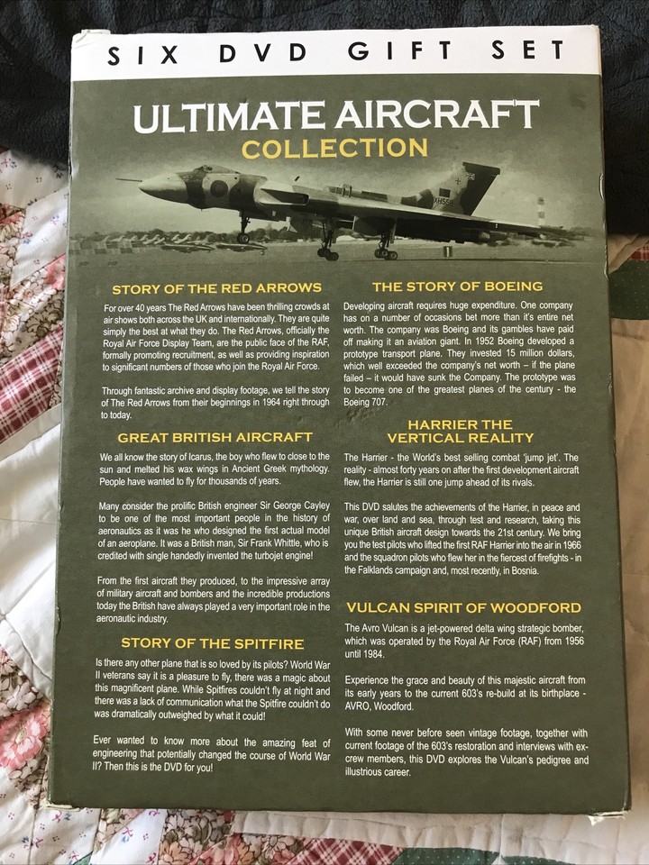 ULTIMATE AIRCRAFT COLLECTION 6 DVD GIFT SET RED ARROWS SPITFIRE VULCAN ...