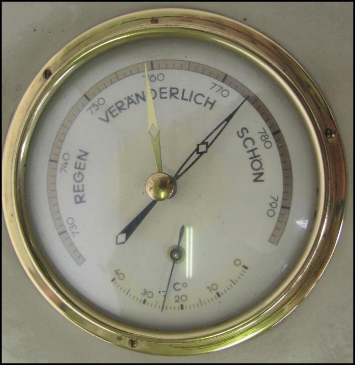 19C. ANTIQUE GERMAN BAROMETER HYGROMETER MARKED | eBay