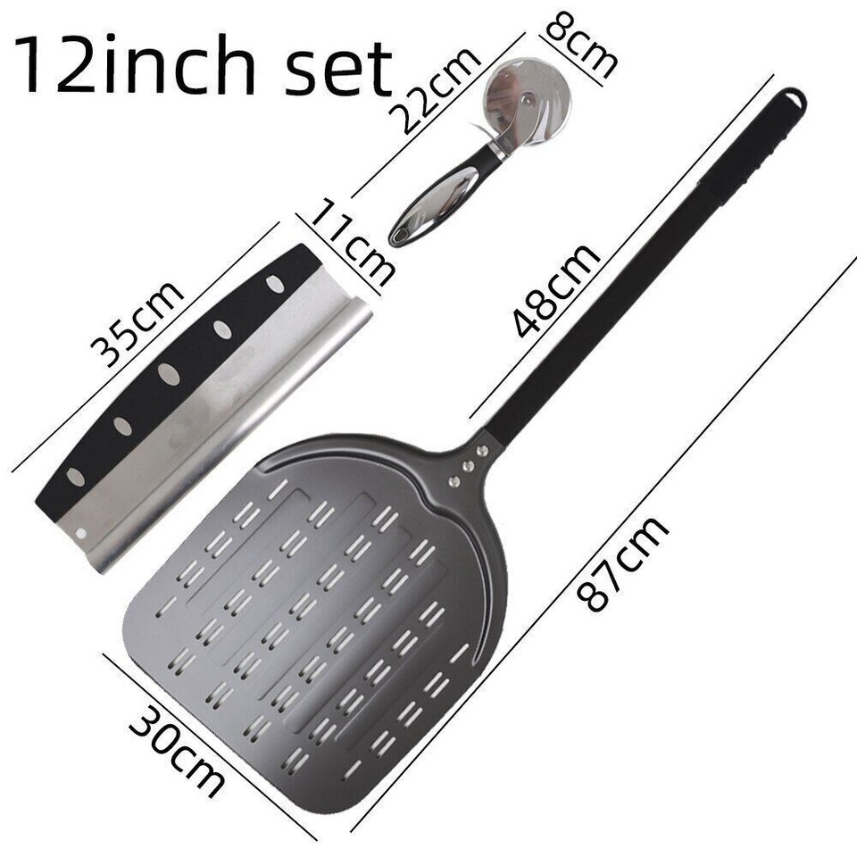 12 Inch Short Handle Shovel Kitchen Utensils Shape Pizza Turner Baking ...