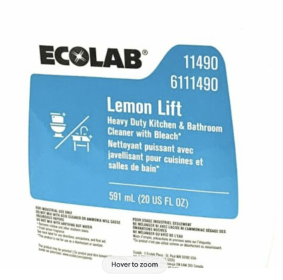 Case of 6 Ecolab 11490 6111490 Lemon Lift Liquid Kitchen Bathroom ...