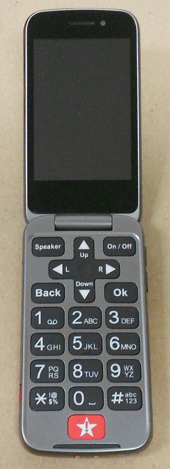 Alcatel Lively Jitterbug 4053S Red Flip Phone Tested Working 0812-12M ...