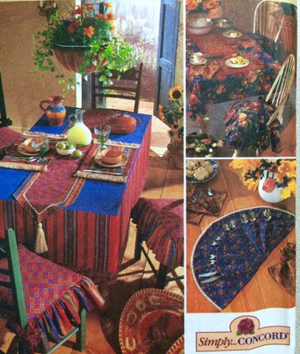Simplicity Sewing Pattern HOME Tablecloths Table Runners Place Mats ...