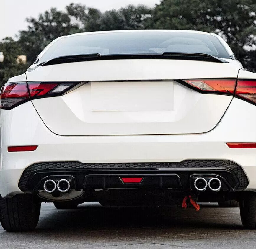 Bright Black Rear Bumper Diffuser Lip Spoiler Refit For Nissan Sentra ...