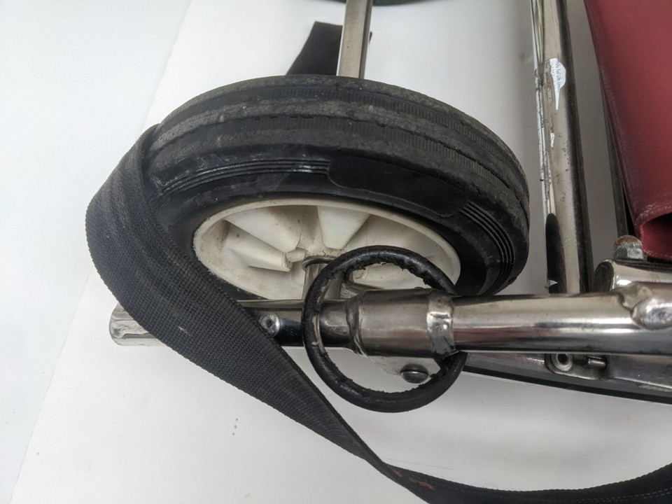 Ferno Compact Carry Chair Evacuation Evac Folding 2 Wheel RED | eBay UK