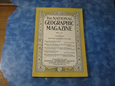 ANTIQUE NATIONAL GEOGRAPHIC May 1932 OHIO Nicaragua IRIDESCENT FROGS ...