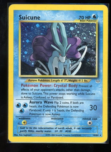 Suicune - 14/64 - Pokemon Neo Revelation Unlimited Holo Rare Card WOTC ...